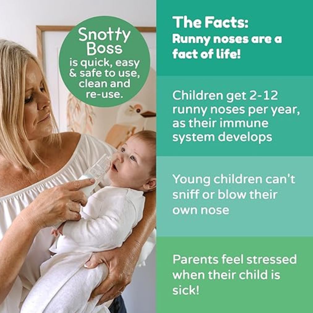 Snotty Boss Nasal Aspirator - The ultimate baby motorised washable snot ...