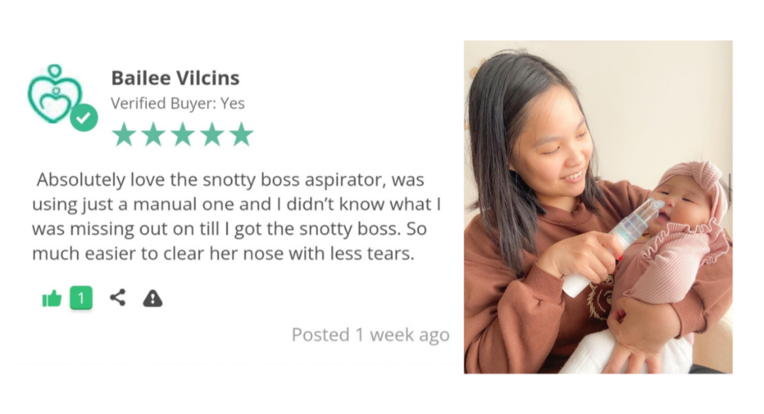 Snotty Boss Nasal Aspirator - The ultimate baby motorised washable snot ...